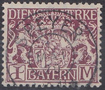 Bayern, Dienstmarken Mi.Nr. 29 "Stempel falsch" Speyer · Briefmarken ...