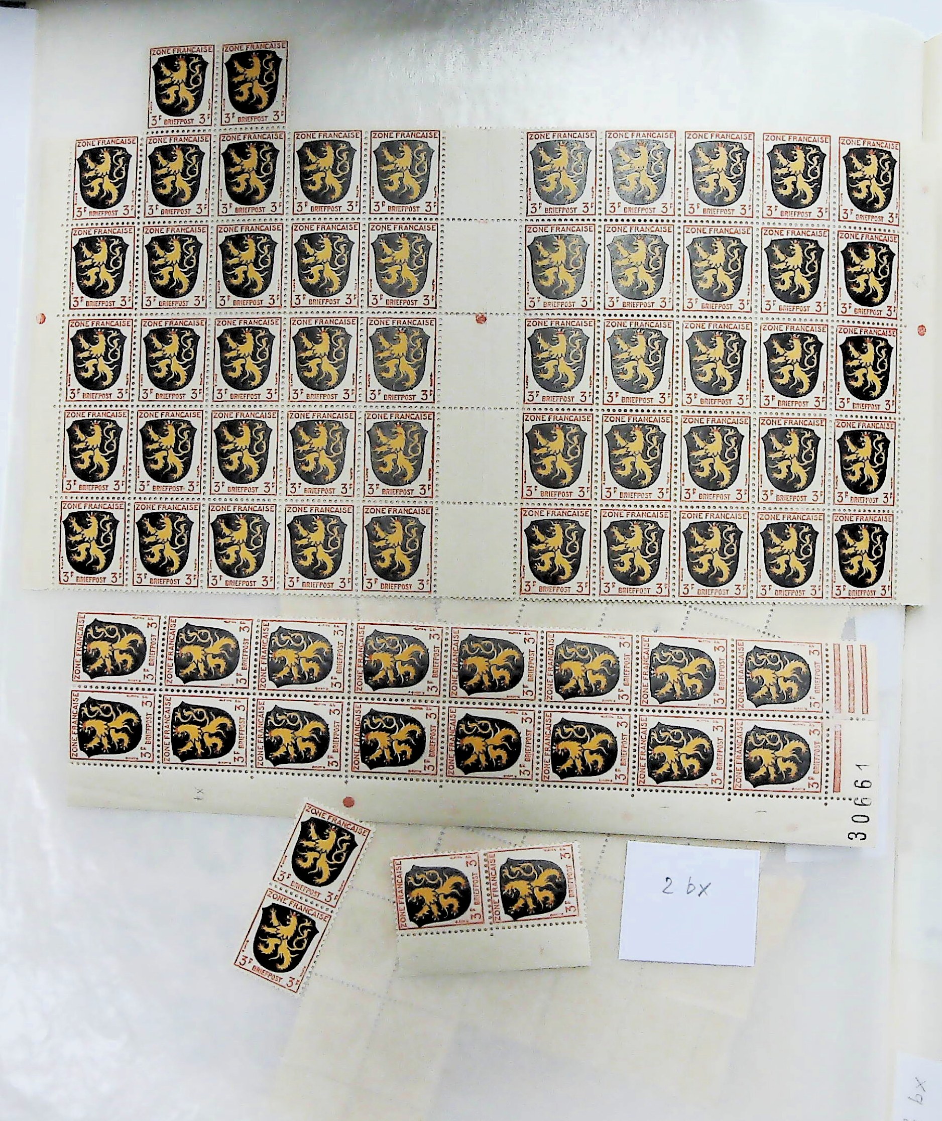 Alliierte Besetzung, Frz. Zone, Allgemeine Ausgabe, MiNr. 1 bis 10 ...